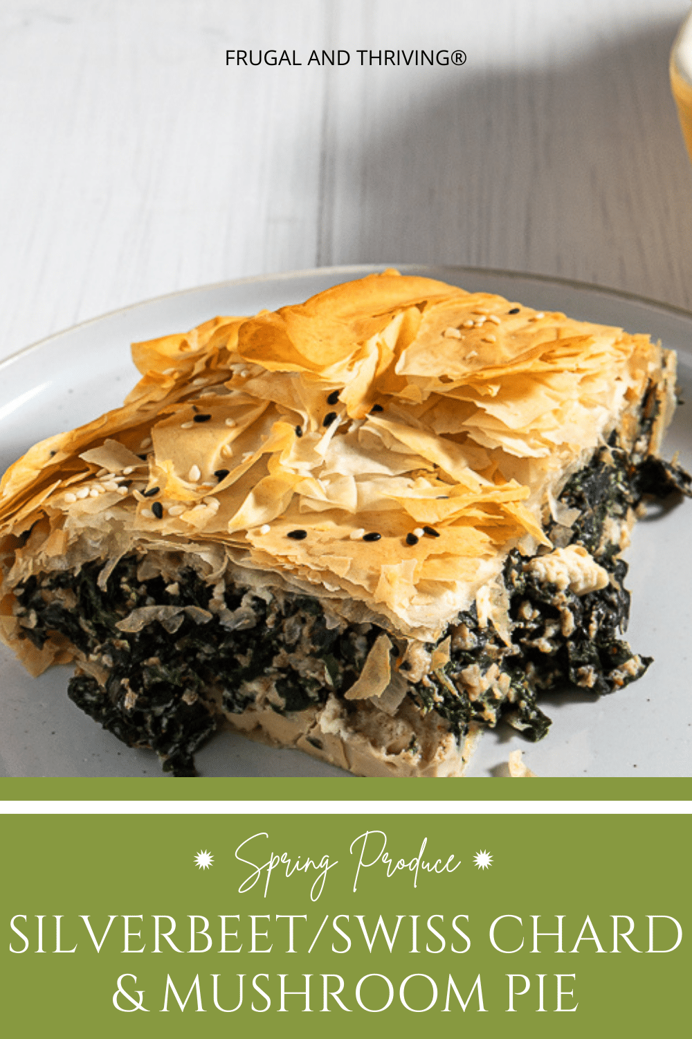 Vegetarian Silverbeet (Swiss Chard) and Mushroom Pie