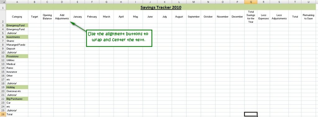 How to Track Your Savings with Spreadsheets - An Excel Tutorial
