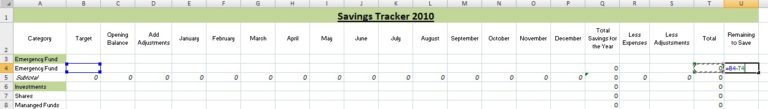 How to Track Your Savings with Spreadsheets - An Excel Tutorial