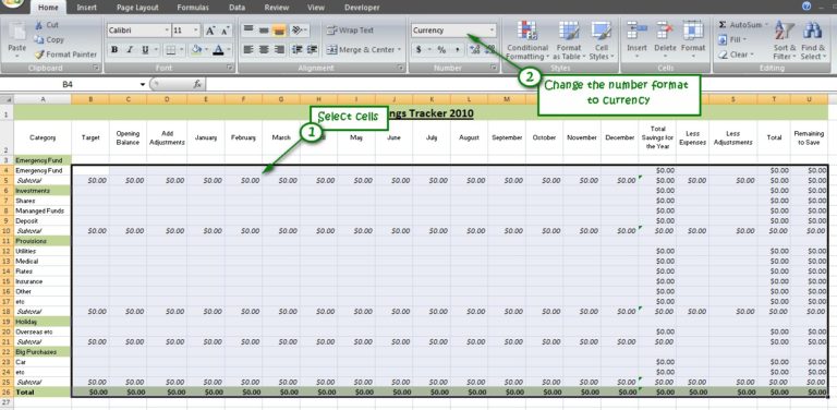 How to Track Your Savings with Spreadsheets - An Excel Tutorial