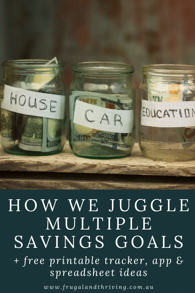 How We Track and Save For Multiple Savings Goals