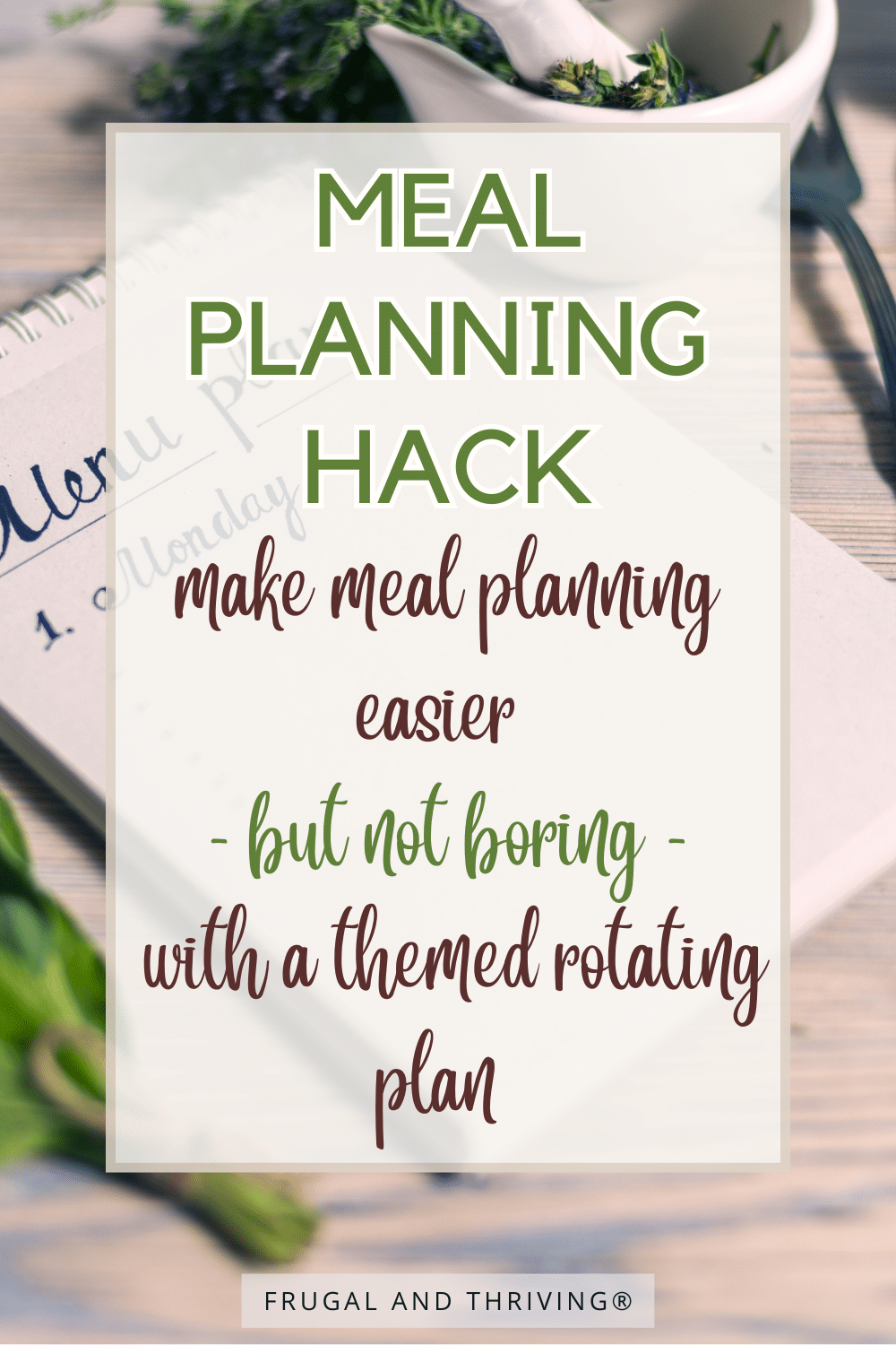 Easy Meal Planning Hack Using a Rotating Meal Plan