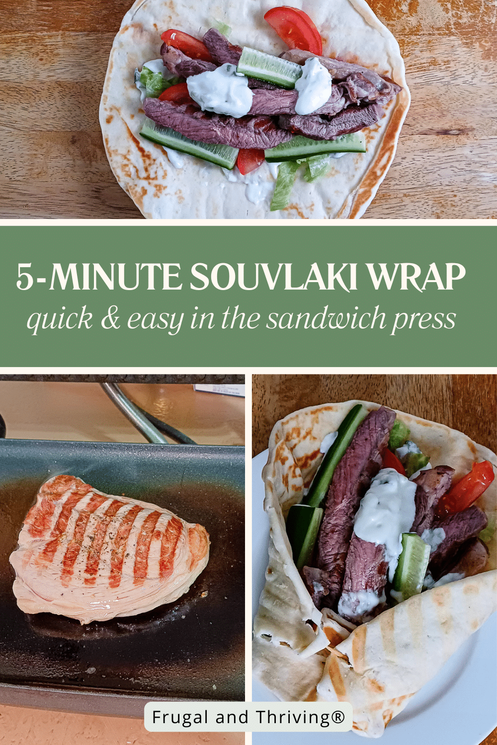 5-Minute Souvlaki Wraps - Quick and Easy in the Sandwich Press