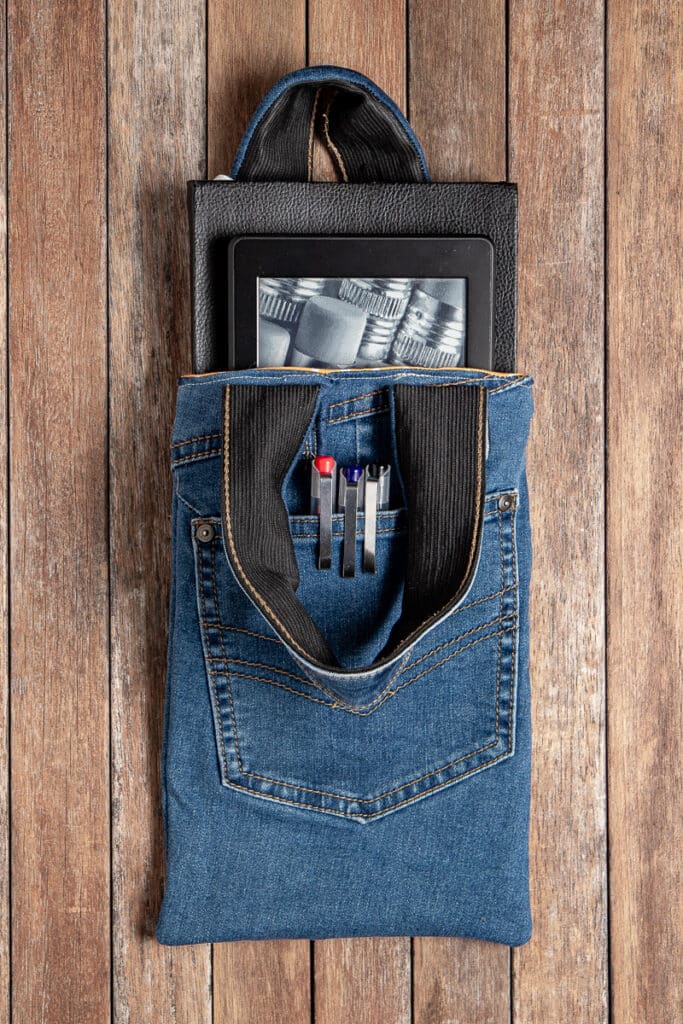 Easy DIY Book Bag (Small Tote) From Old Jeans Tutorial