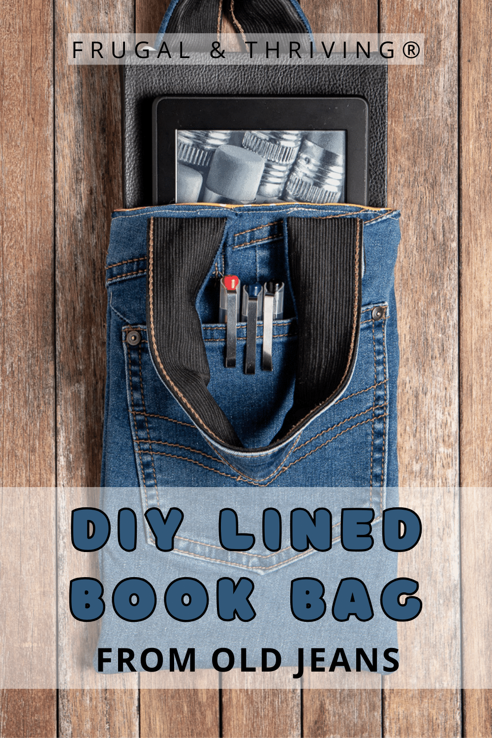 Easy DIY Book Bag (Small Tote) From Old Jeans Tutorial
